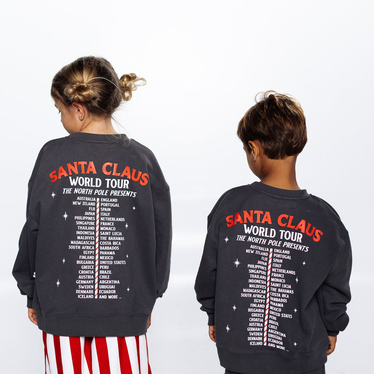 SANTA WORLD TOUR | IN CHARCOAL | oversized drop shoulder | KIDS ...
